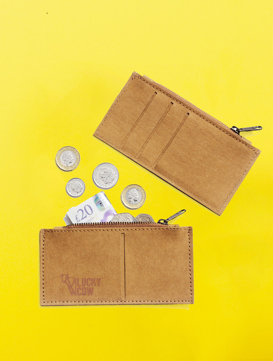 Washable Paper Coin and Card Pouch– Lucky Cow Paper Goods