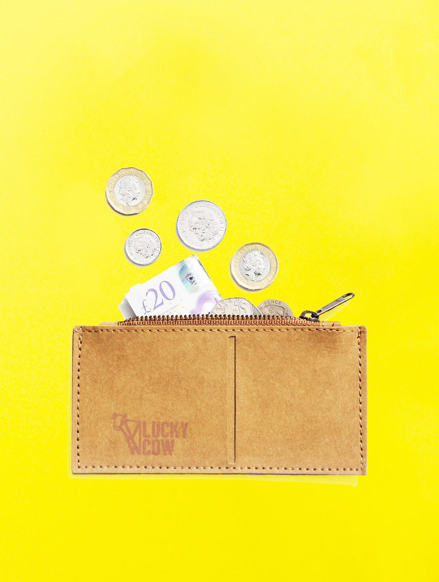 Washable Paper Coin and Card Pouch– Lucky Cow Paper Goods